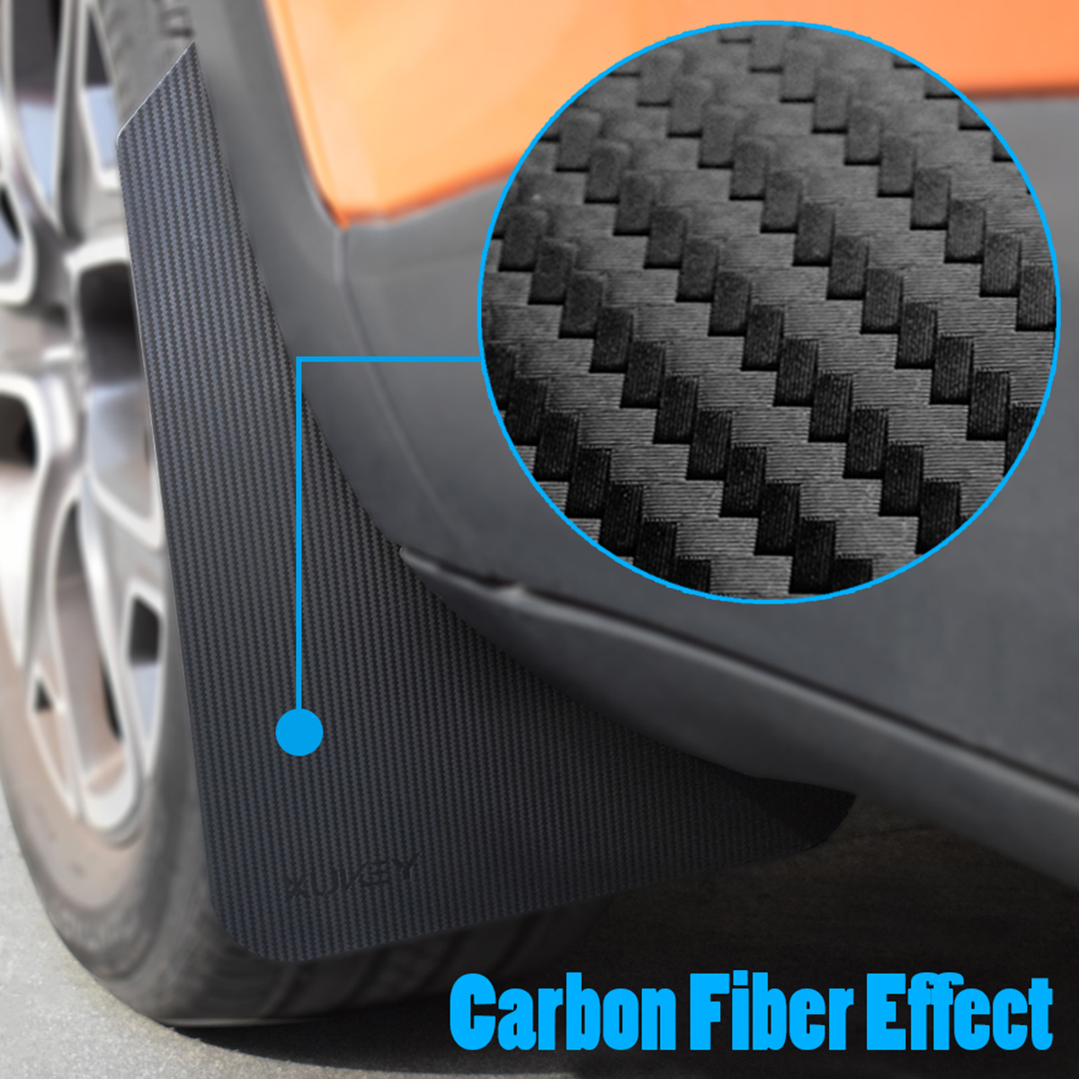 XUKEY - 4X Garde-boue avant et arrière moulé - Bavette avec clips Pour Universel Voiture Pick-up ...